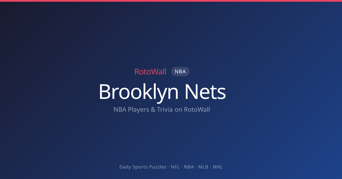 Brooklyn Nets — NBA Players & Trivia | RotoWall
