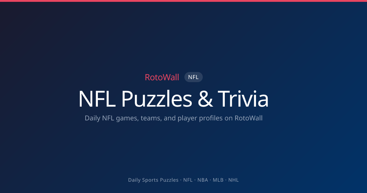 NFL Immaculate Grid | RotoWall
